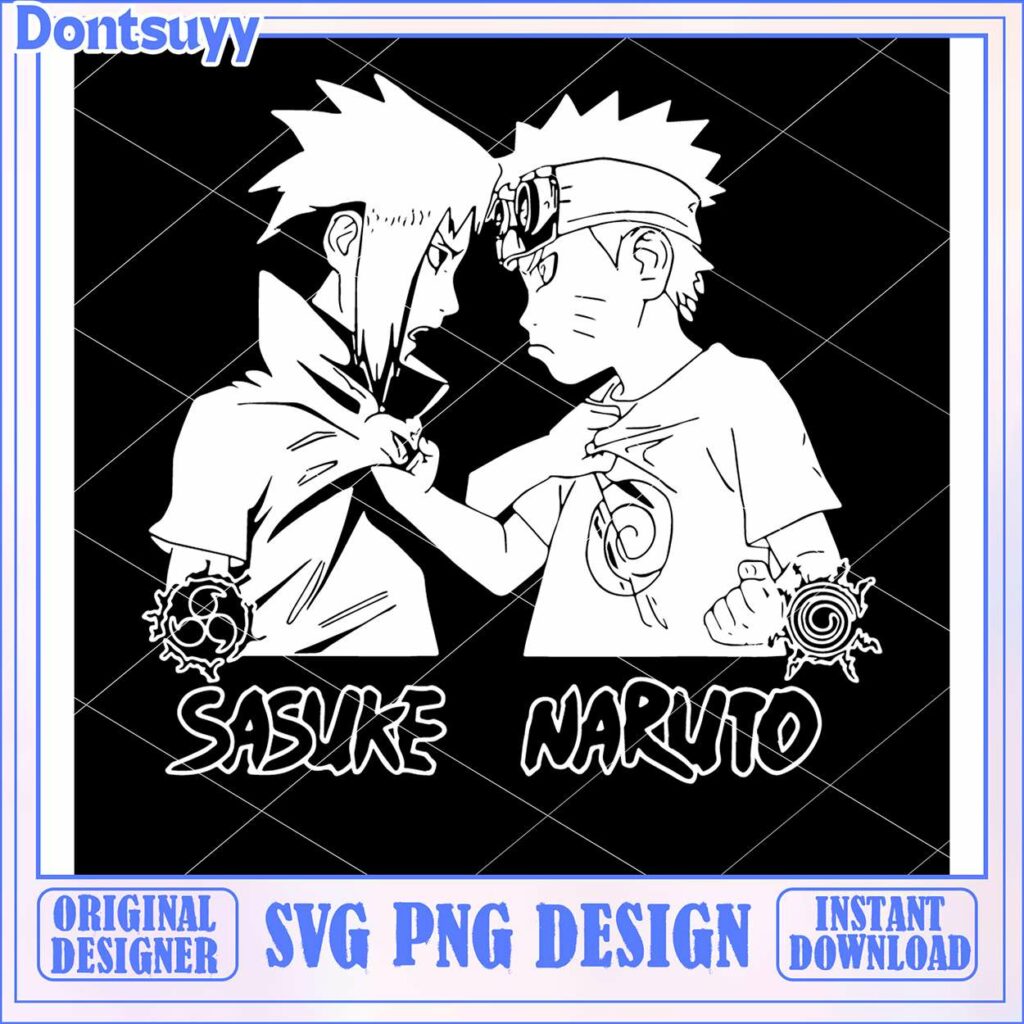 Naruto Sasuke SVG PNG Design Instant Download - High-quality SVG and ...