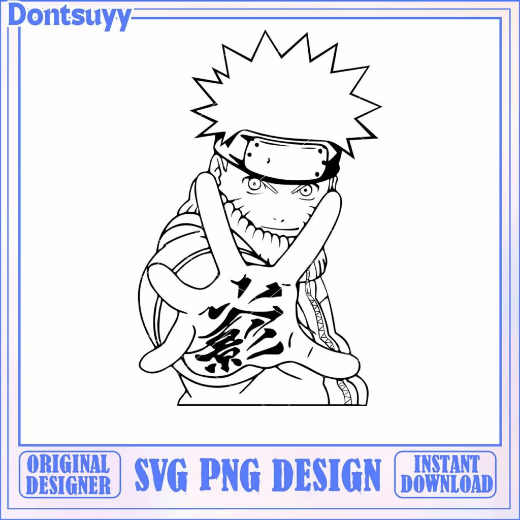 Naruto Character Design SVG PNG, Instant Download for Crafts - High ...