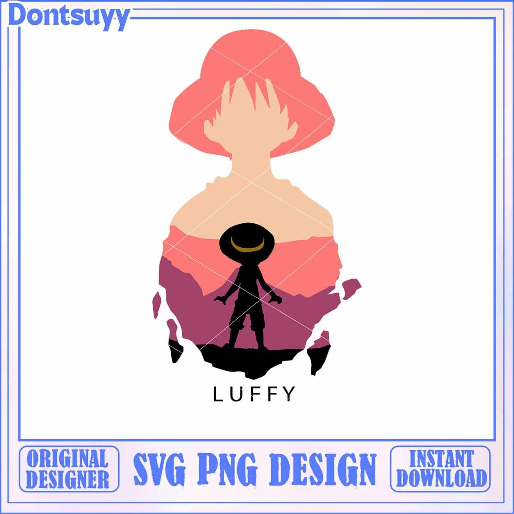 Luffy silhouette design, unique SVG and PNG for instant download - High ...