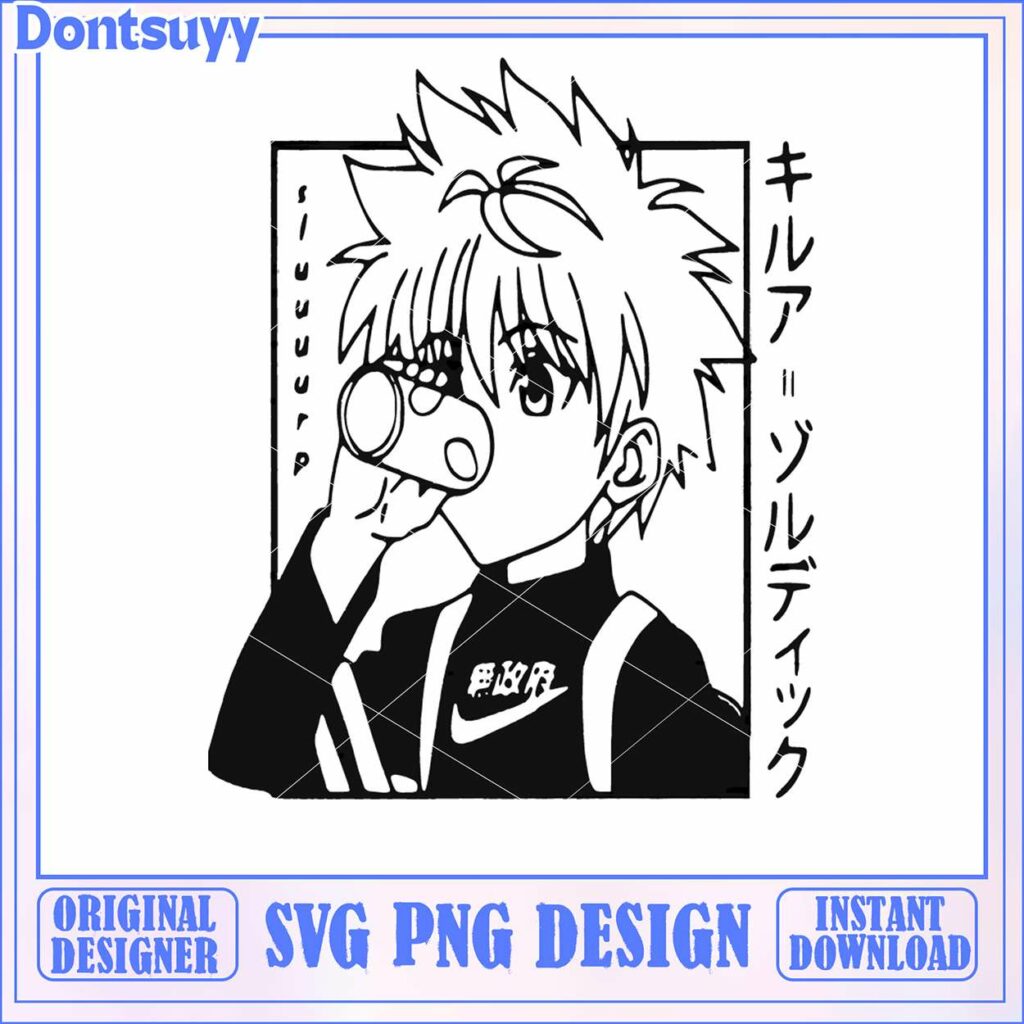 Killua Zoldyck SVG PNG Anime Design - High-quality SVG and PNG files ...