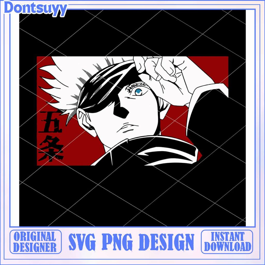 Gojo Satoru SVG PNG Anime Design - High-quality SVG and PNG files for ...
