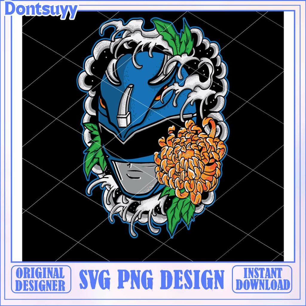 Blue Ranger SVG PNG Design Instant Download - High-quality SVG and PNG ...