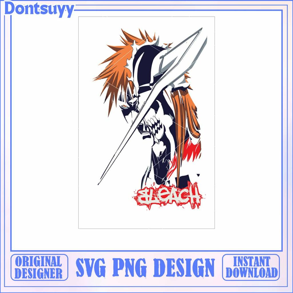 Bleach Ichigo SVG Art Download, High Quality PNG File Available - High ...