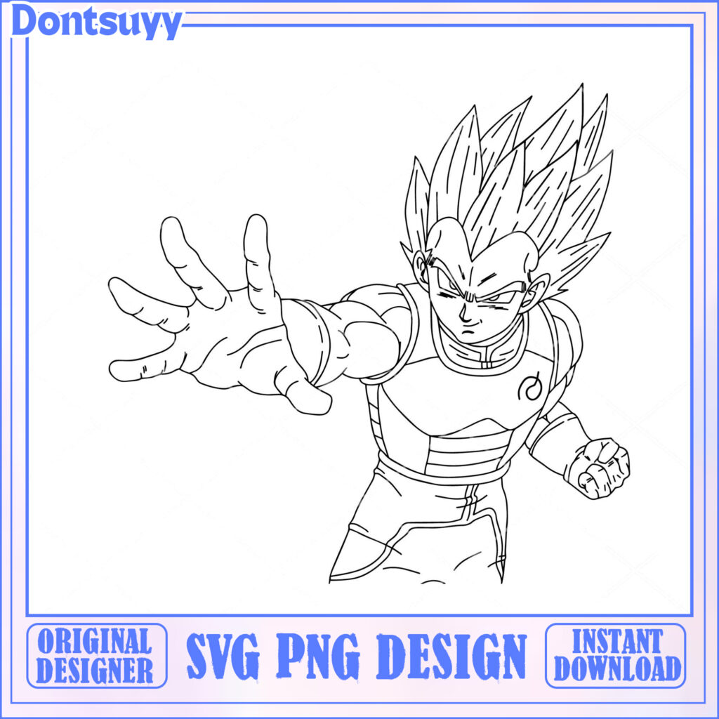 Vegeta Super Saiyan Dragon Ball Z - High-quality SVG and PNG files for ...