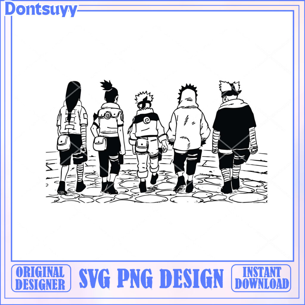 Team 7 Back View Naruto SVG PNG - High-quality SVG and PNG files for ...