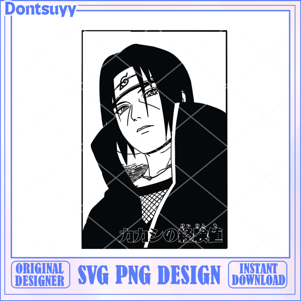 Itachi Uchiha Abstract Art Naruto Series Design SVG PNG - High-quality ...