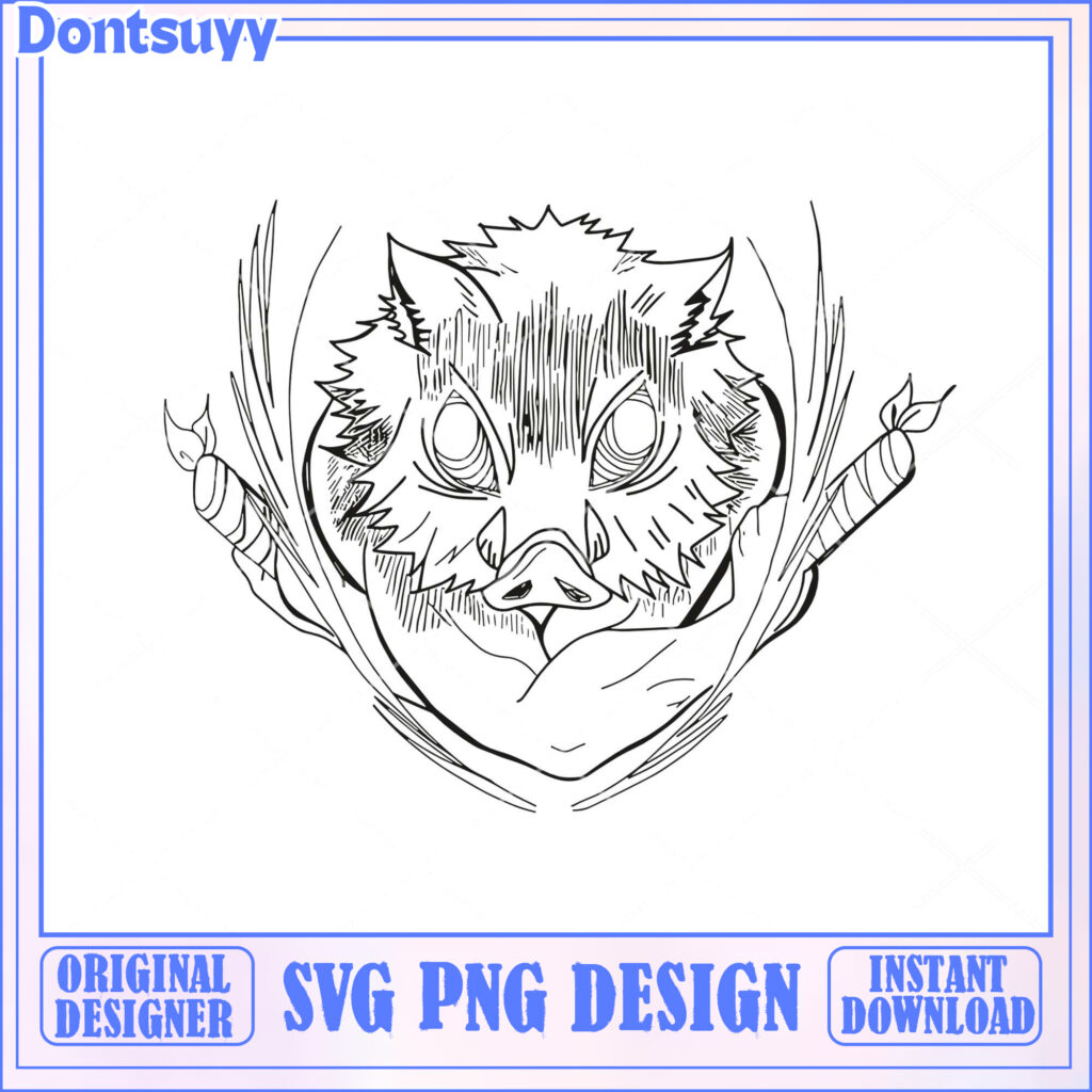 Inosuke Demon Slayer SVG PNG - High-quality SVG and PNG files for ...