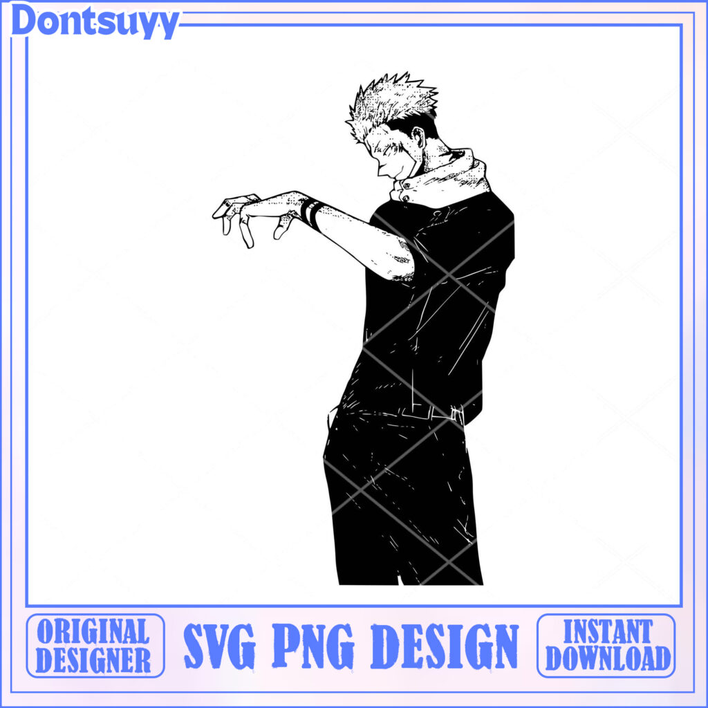 Gojo Satoru Pose Jujutsu Kaisen - High-quality SVG and PNG files for ...