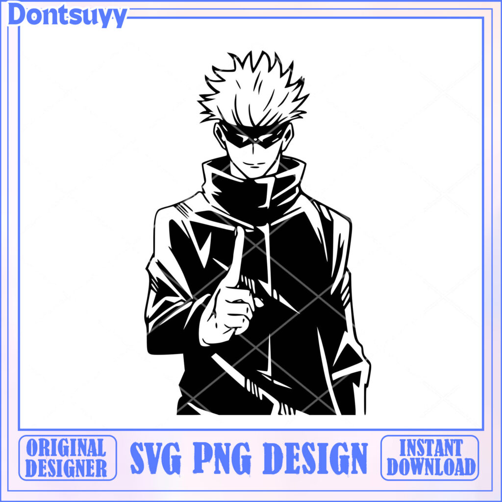 Gojo Satoru Minimalist Art Jujutsu Kaisen SVG PNG Design - High-quality ...