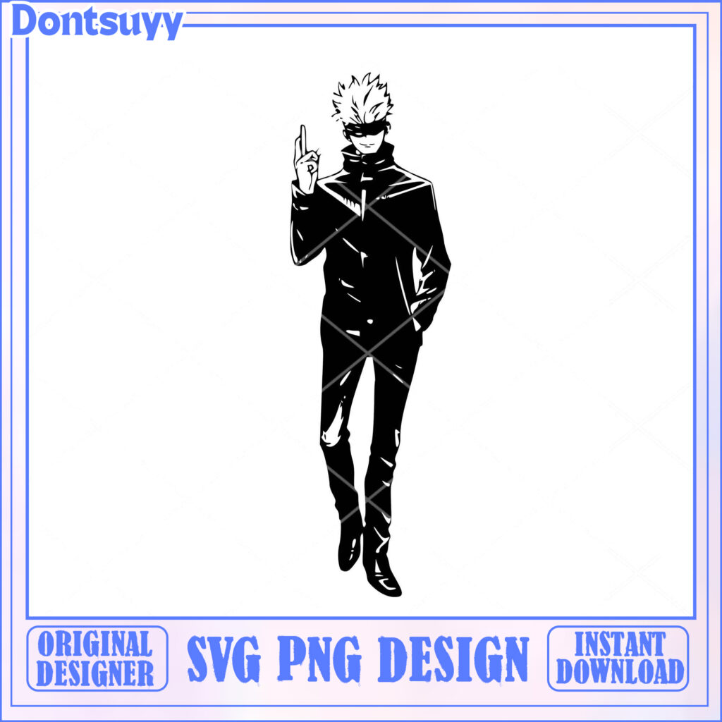 Gojo Satoru JJK Silhouette - High-quality SVG and PNG files for ...