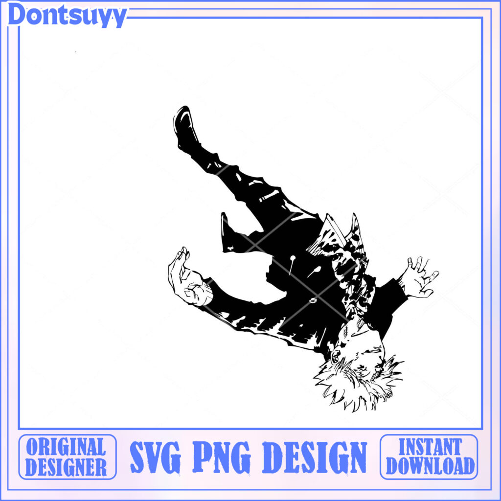 Gojo Satoru Falling JJK SVG PNG - High-quality SVG and PNG files for ...