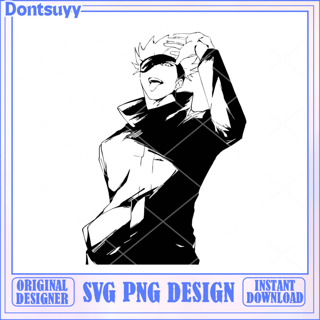 Gojo Satoru Anime Jujutsu Kaisen - High-quality SVG and PNG files for ...