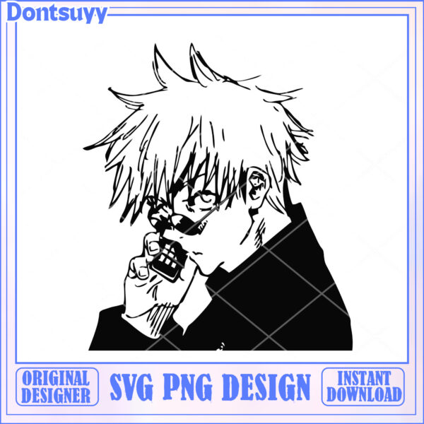 Gojo Satoru Anime Jujutsu Kaisen SVG PNG - High-quality SVG and PNG ...
