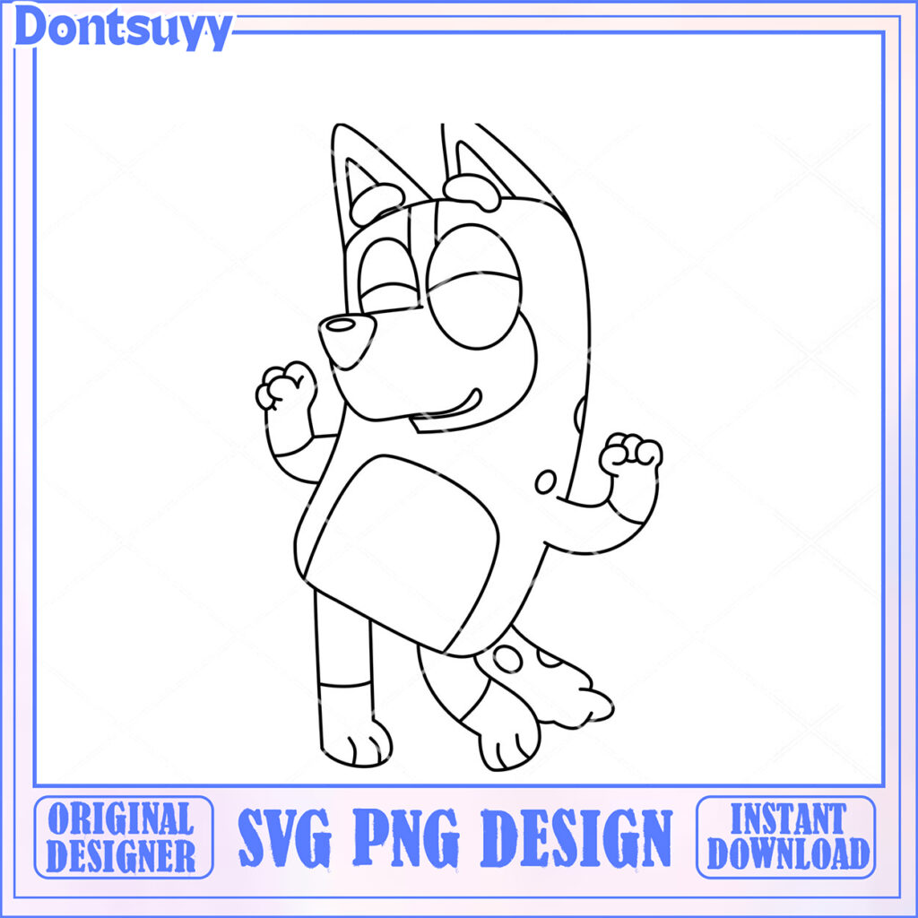 Bluey Happy Dance Bluey Series SVG PNG Instant Download - High-quality ...