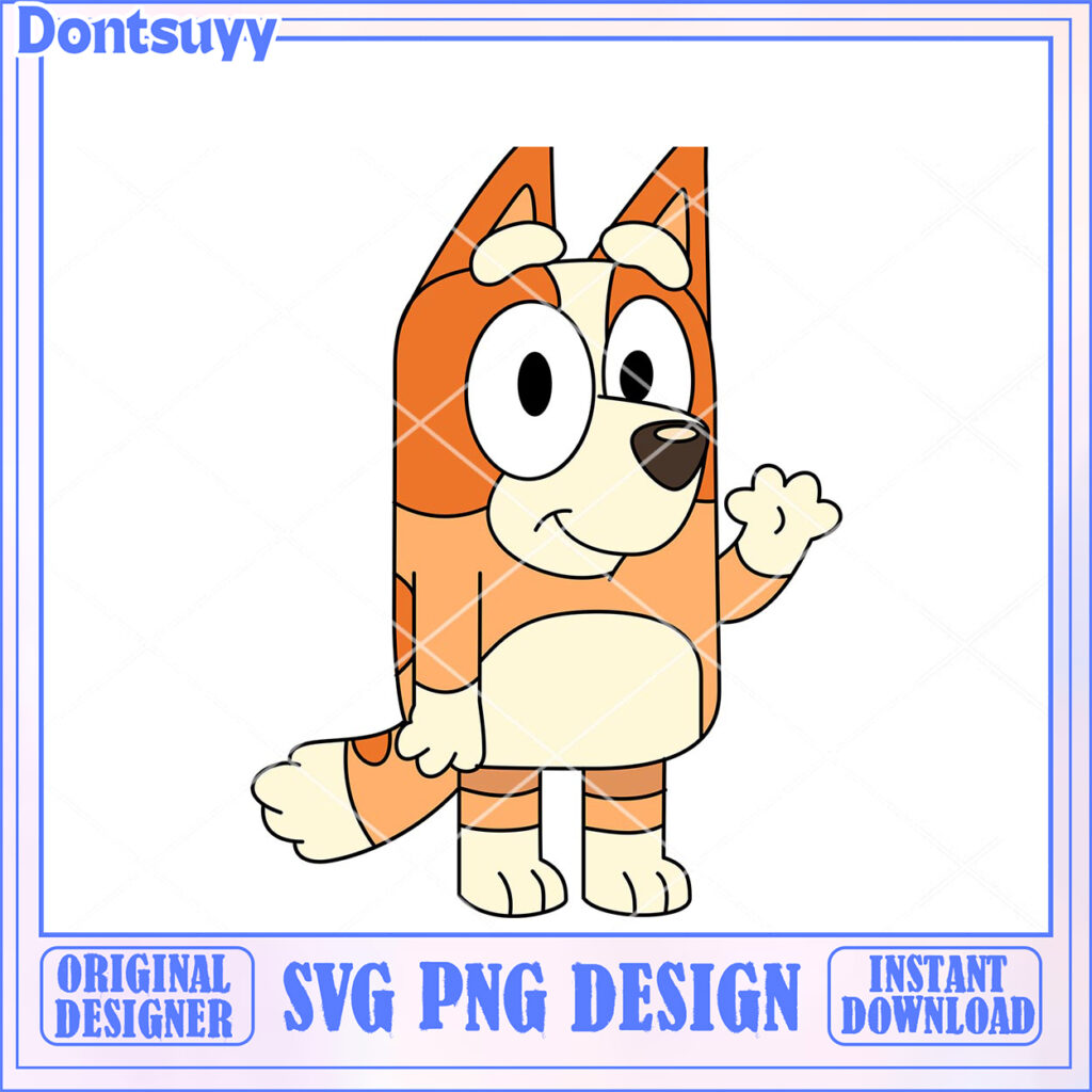 Bluey Happy Character Illustration from the Series - High-quality SVG ...