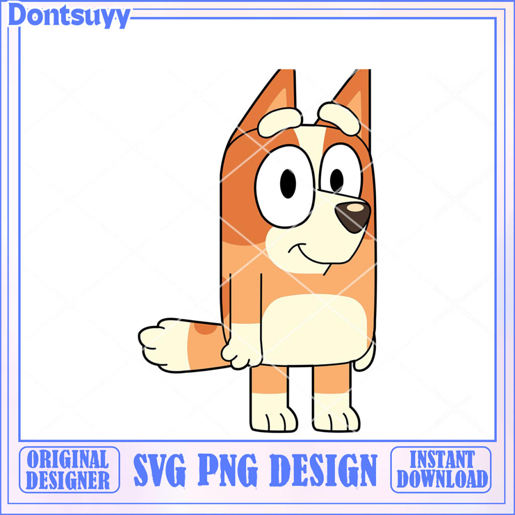 Bluey Happy Character Design Bluey Series SVG PNG - High-quality SVG ...