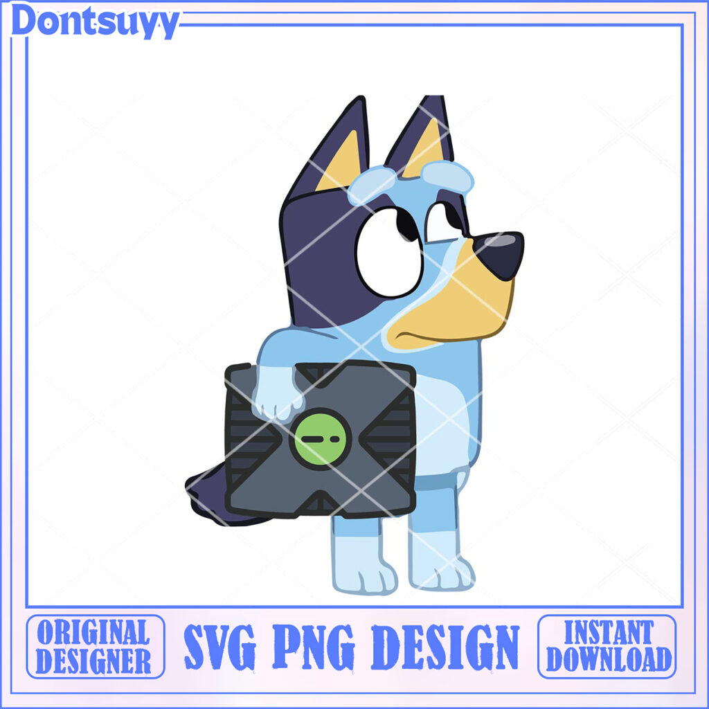 Bluey Exploring with a Tablet Bluey Series SVG PNG Design - High ...