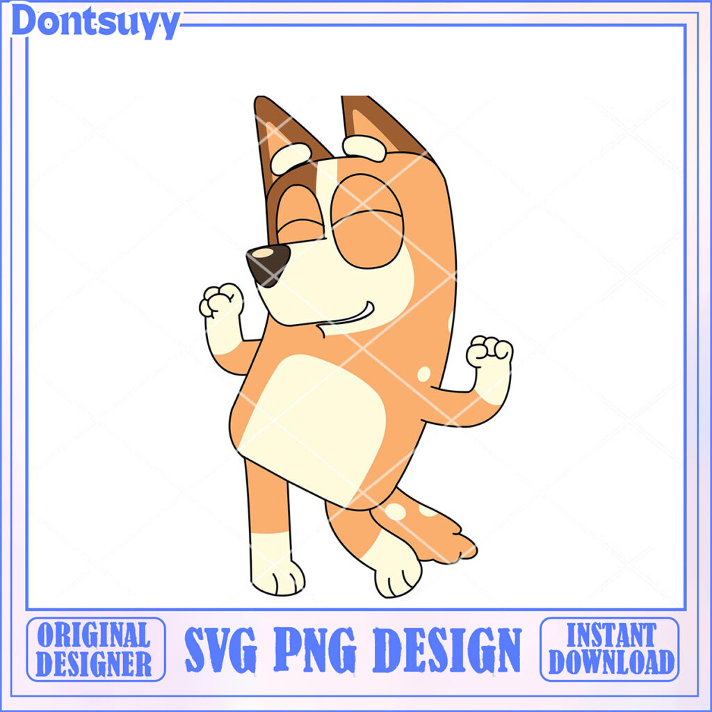 Bluey Dancing Happy Moments from Bluey Series Design - High-quality SVG ...
