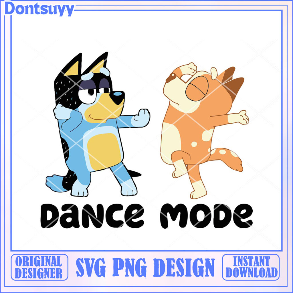 Bluey Dance Mode - High-quality SVG and PNG files for creative projects.