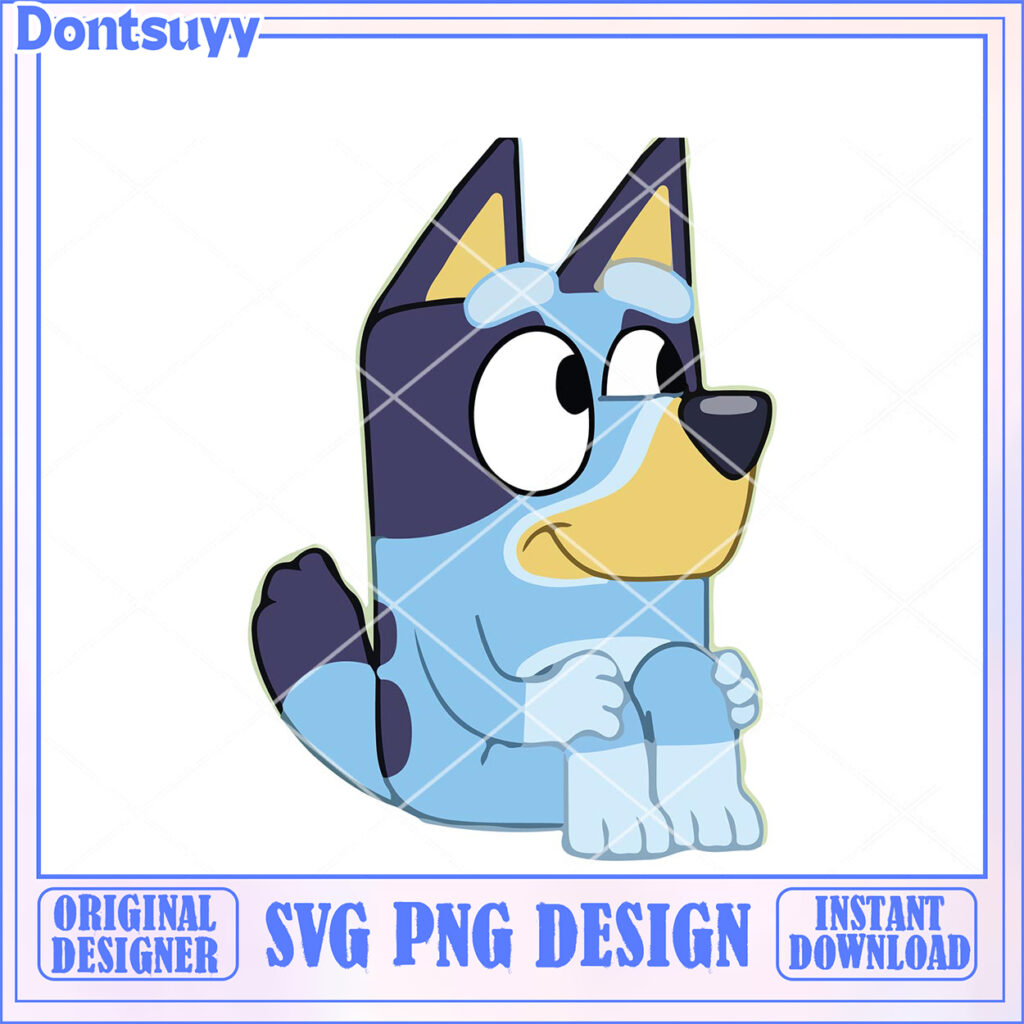 Bluey Cute Character Design from Bluey Series SVG PNG - High-quality ...
