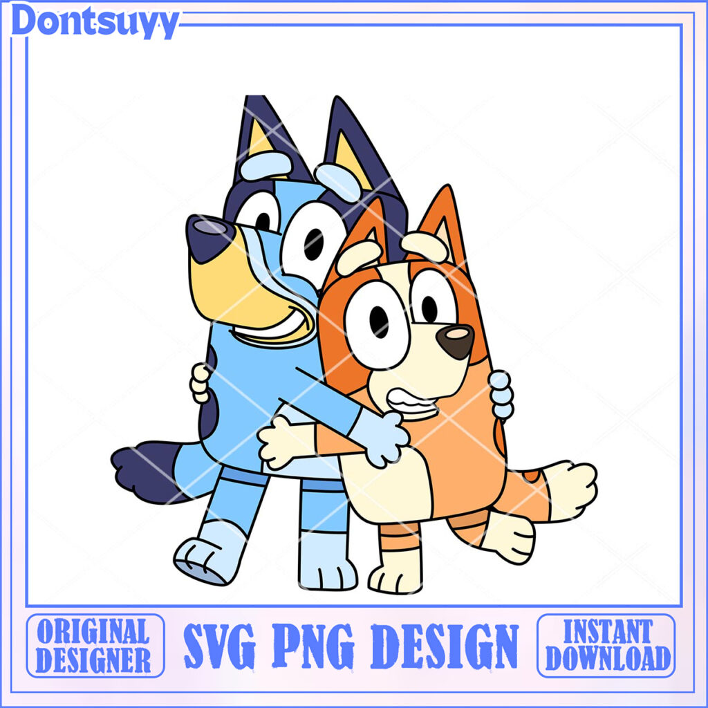 Bluey Bingo Hug Bluey - High-quality SVG and PNG files for creative ...