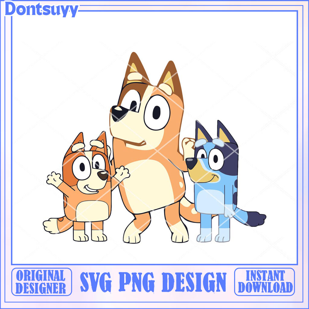 Bluey and Friends Fun Theme Bluey Series SVG PNG Design - High-quality ...