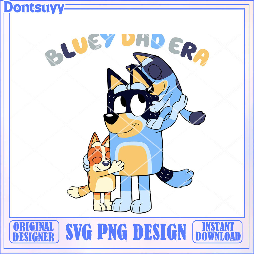 Bluey and Family Happy Moments Bluey Series Design - High-quality SVG ...