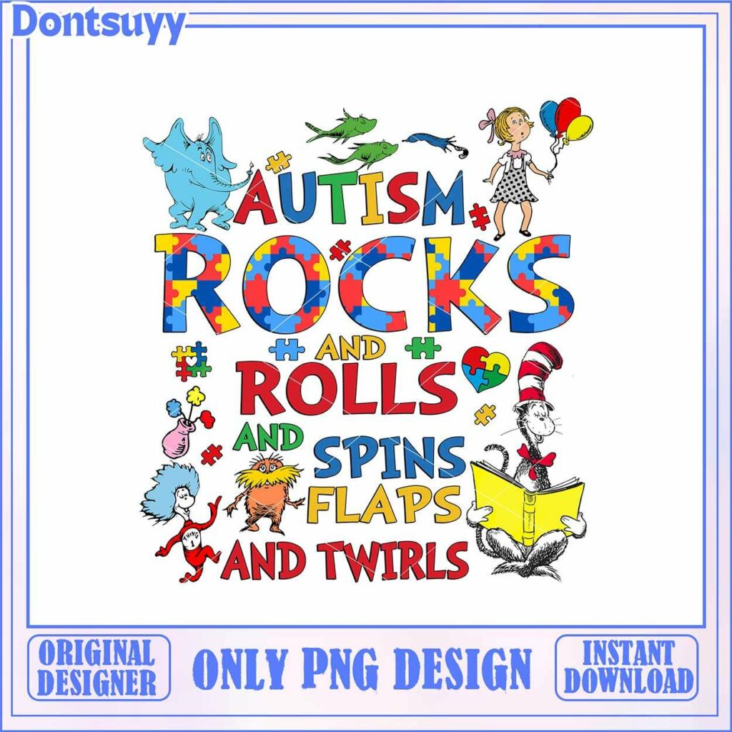 Autism Rocks PNG Design - Instant Download - High-quality SVG and PNG ...