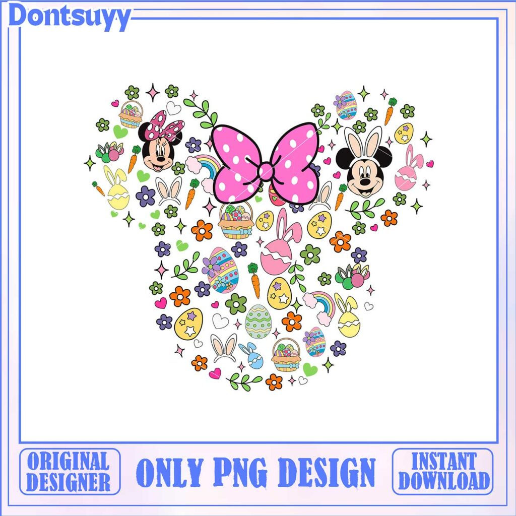 Whimsical Easter Mickey Mouse PNG Design for Instant Download - High ...