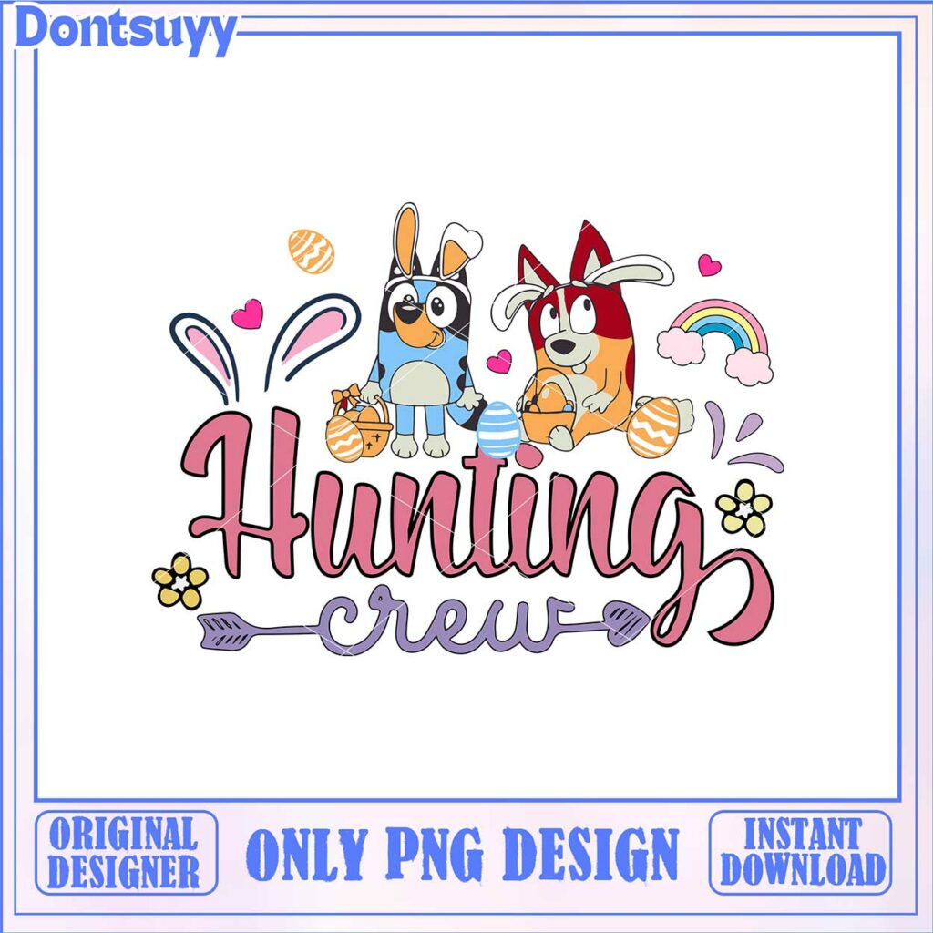 Adorable Hunting Crew PNG Design for Easter Celebrations - High-quality ...