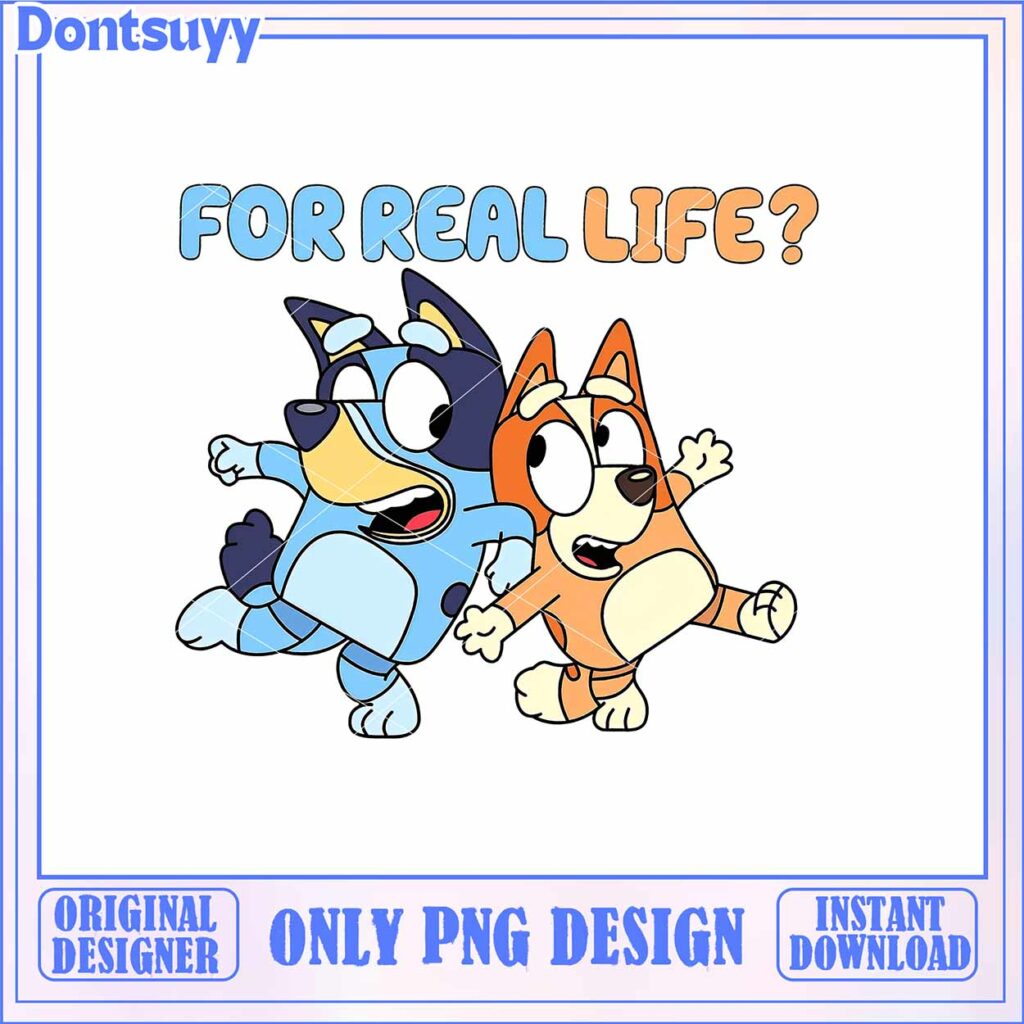 Bluey Characters for Real Life Fun PNG Digital Artwork Download - High ...