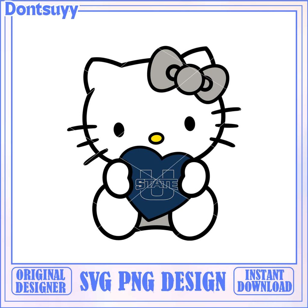 Hello Kitty Heart SVG Download Cute Design File Instant Access - High ...