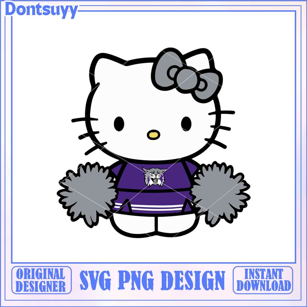 Hello Kitty Cheerleader SVG Clipart Instant Download Design - High ...