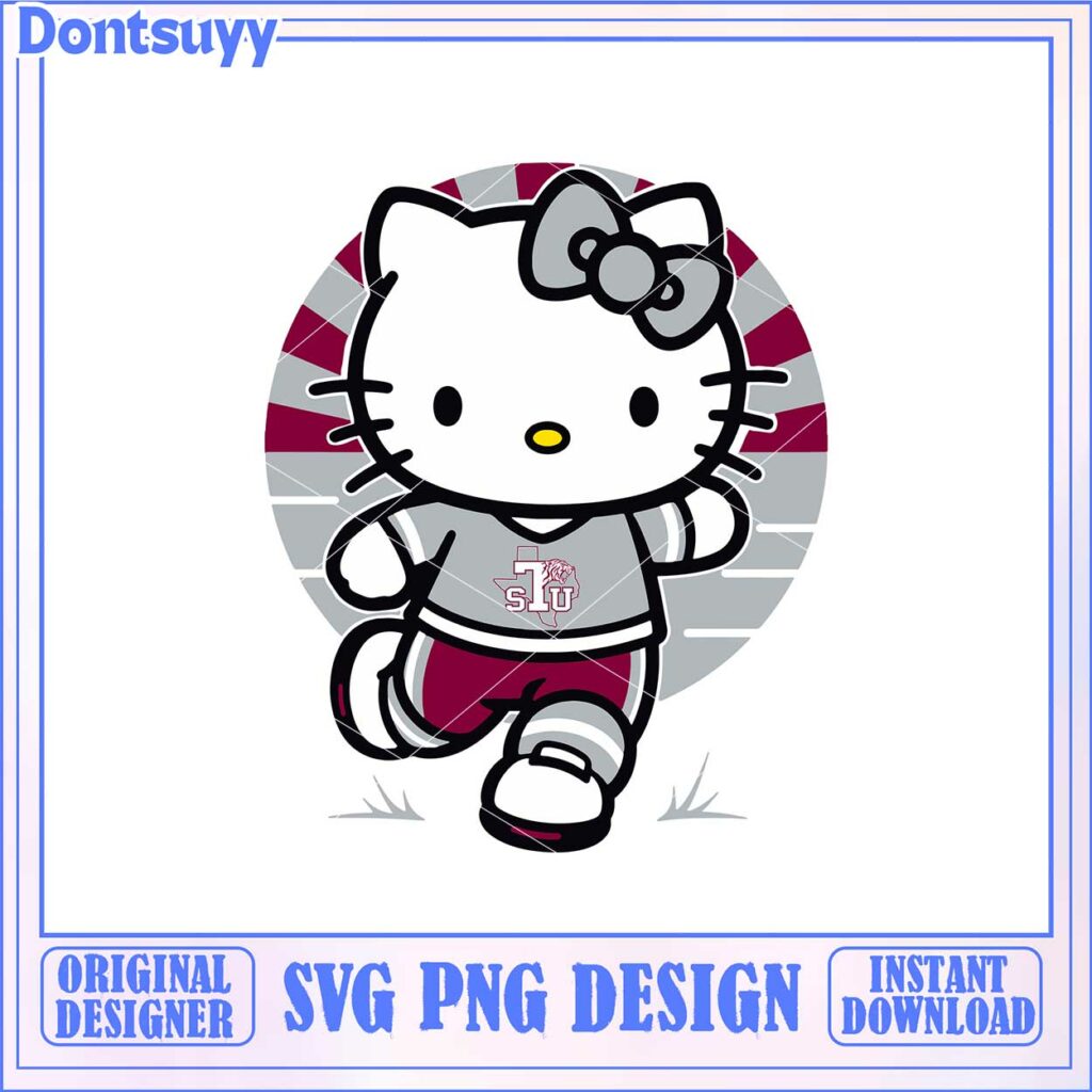 Cute Hello Kitty Sports SVG Graphic for Instant Download Design - High ...