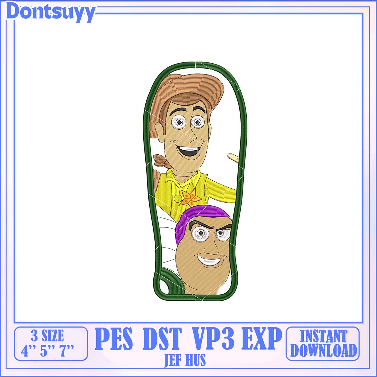 Embroidery Design Toy Characters Instant Download PES DST Format - High ...