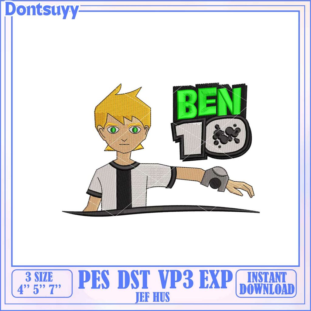 Ben 10 Embroidery Design Instant Download for Machine Use - High ...
