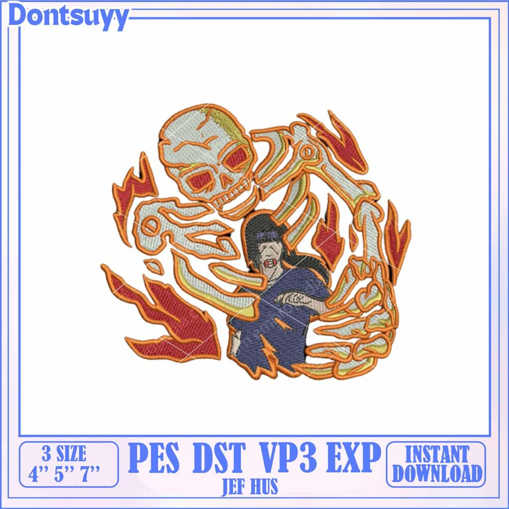 Unique Skeleton Embroidery Design Instant Download PES Format - High ...