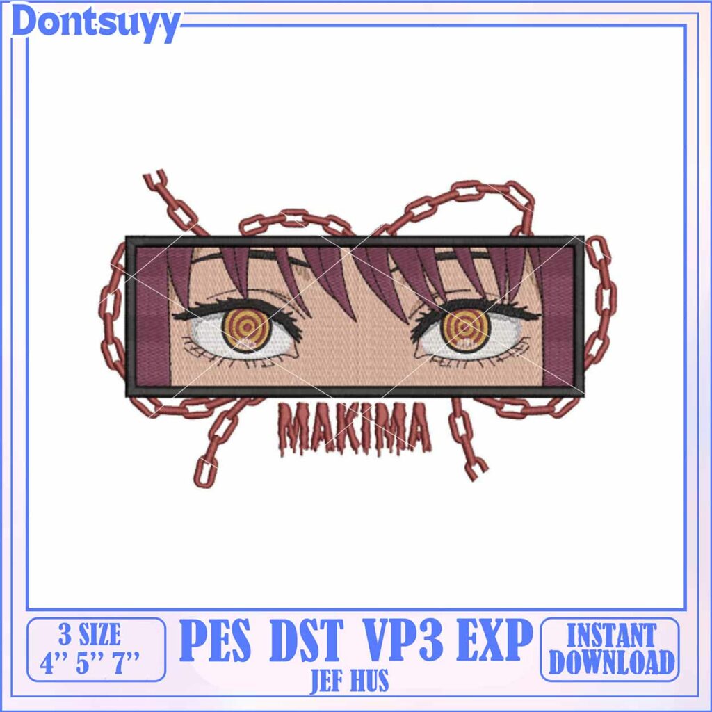 Makima Embroidery Design Digital Download for Sewing Projects - High ...