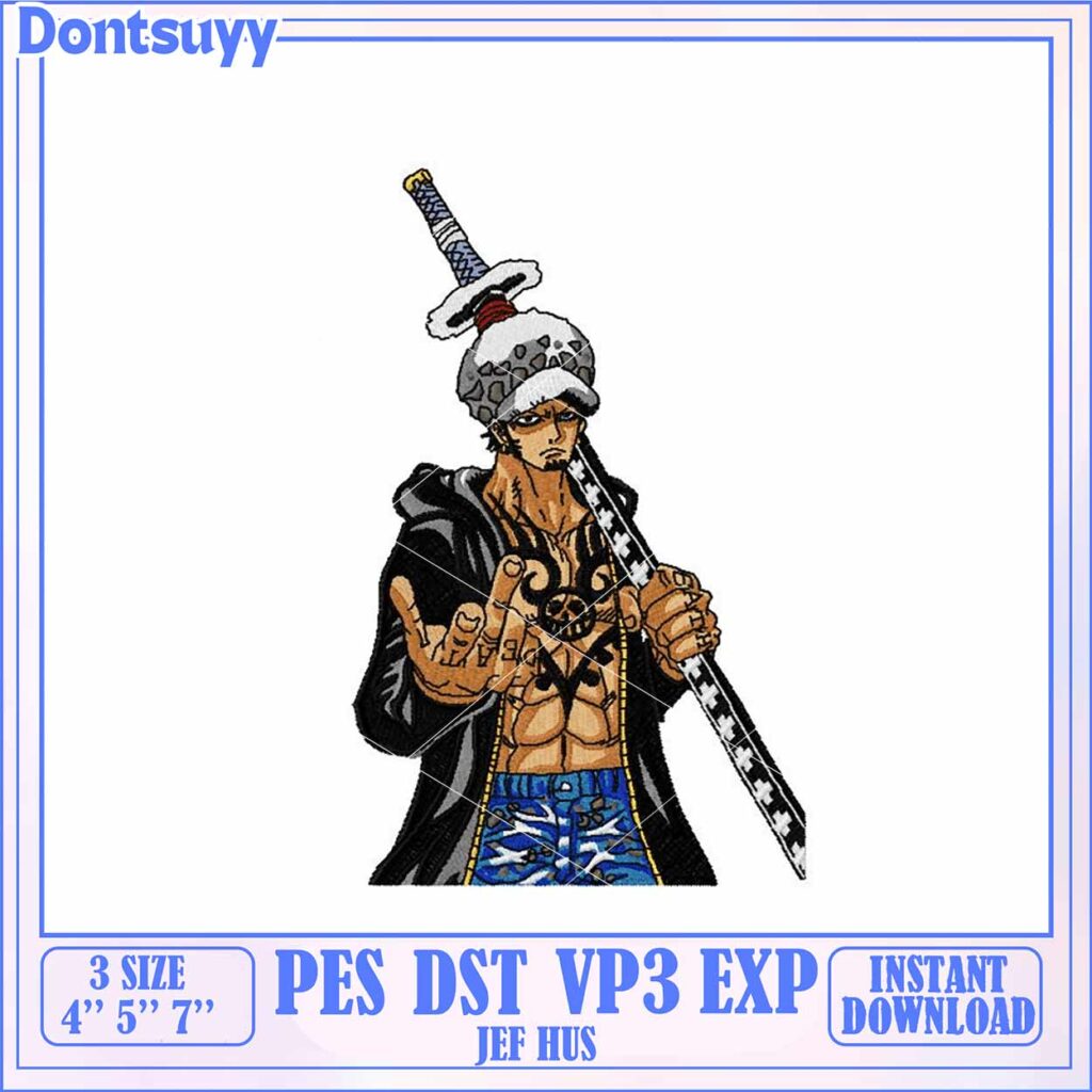 Embroidery Design of Samurai Character for Instant Download - High ...