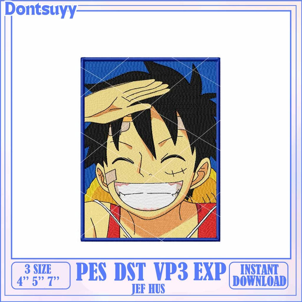 Embroidery Design Luffy Character Instant Download for Machines - High ...