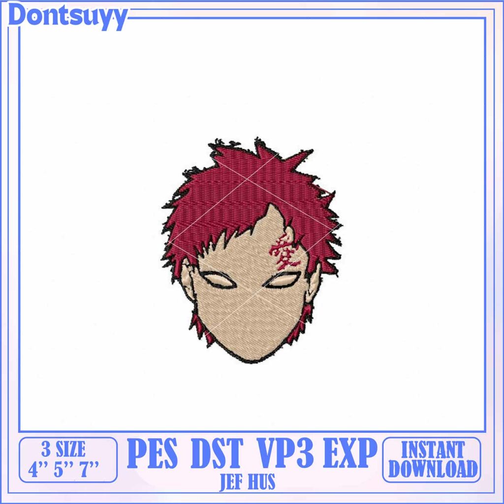 Embroidery Design Anime Character Instant Download PES Format - High ...