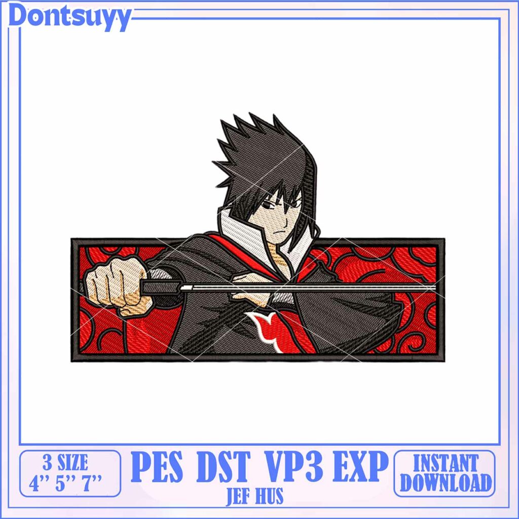 Dynamic Samurai Character Embroidery Design Instant Download - High ...