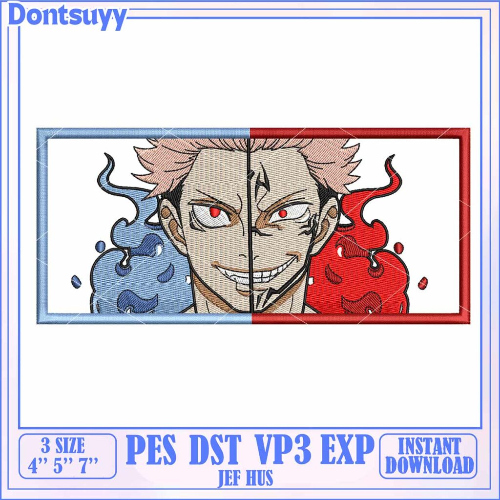 Dual Color Character Embroidery Design for Instant Download - High ...