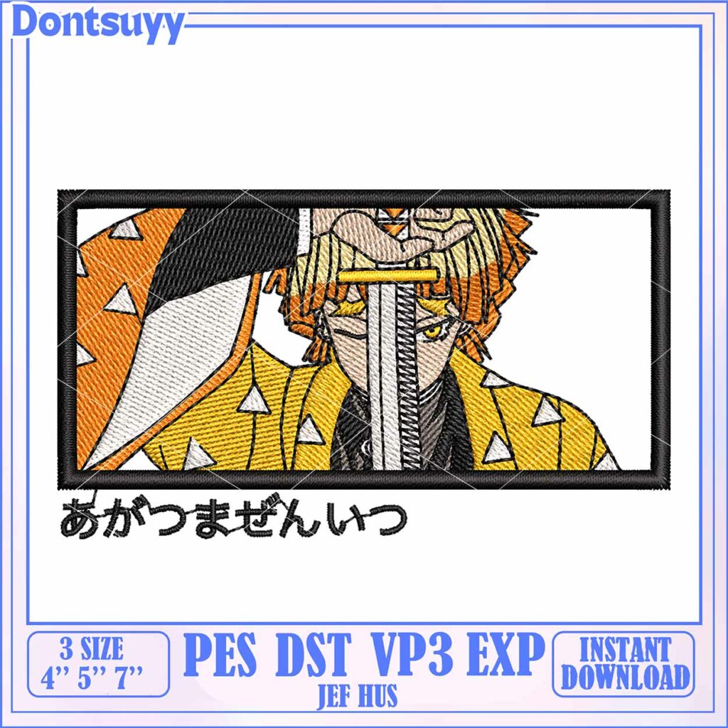 Demon Slayer Embroidery Pattern Instant Download Design Files - High ...