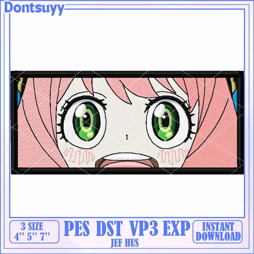 Cute Anime Character Embroidery File Instant Download in PES formatos ...