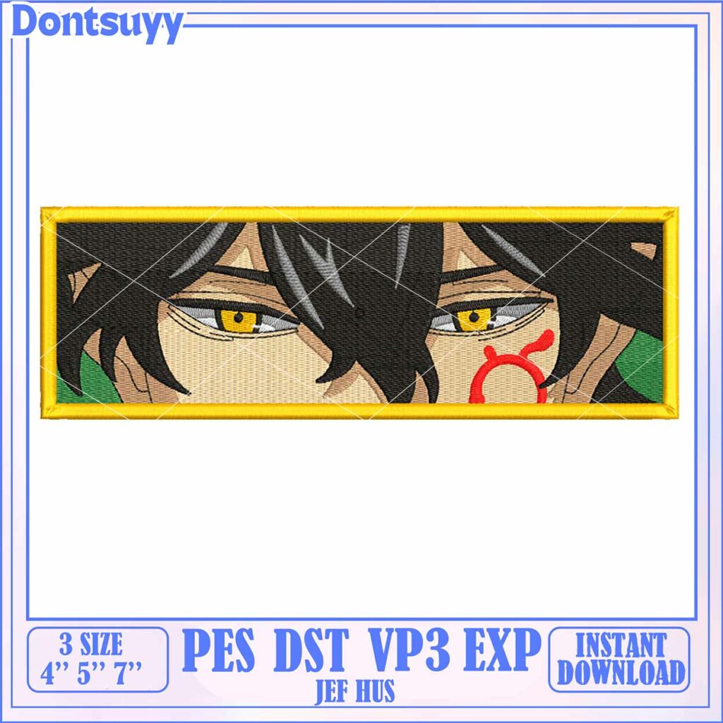 Anime Character Eye Embroidery Design Instant Download PES JEF - High ...
