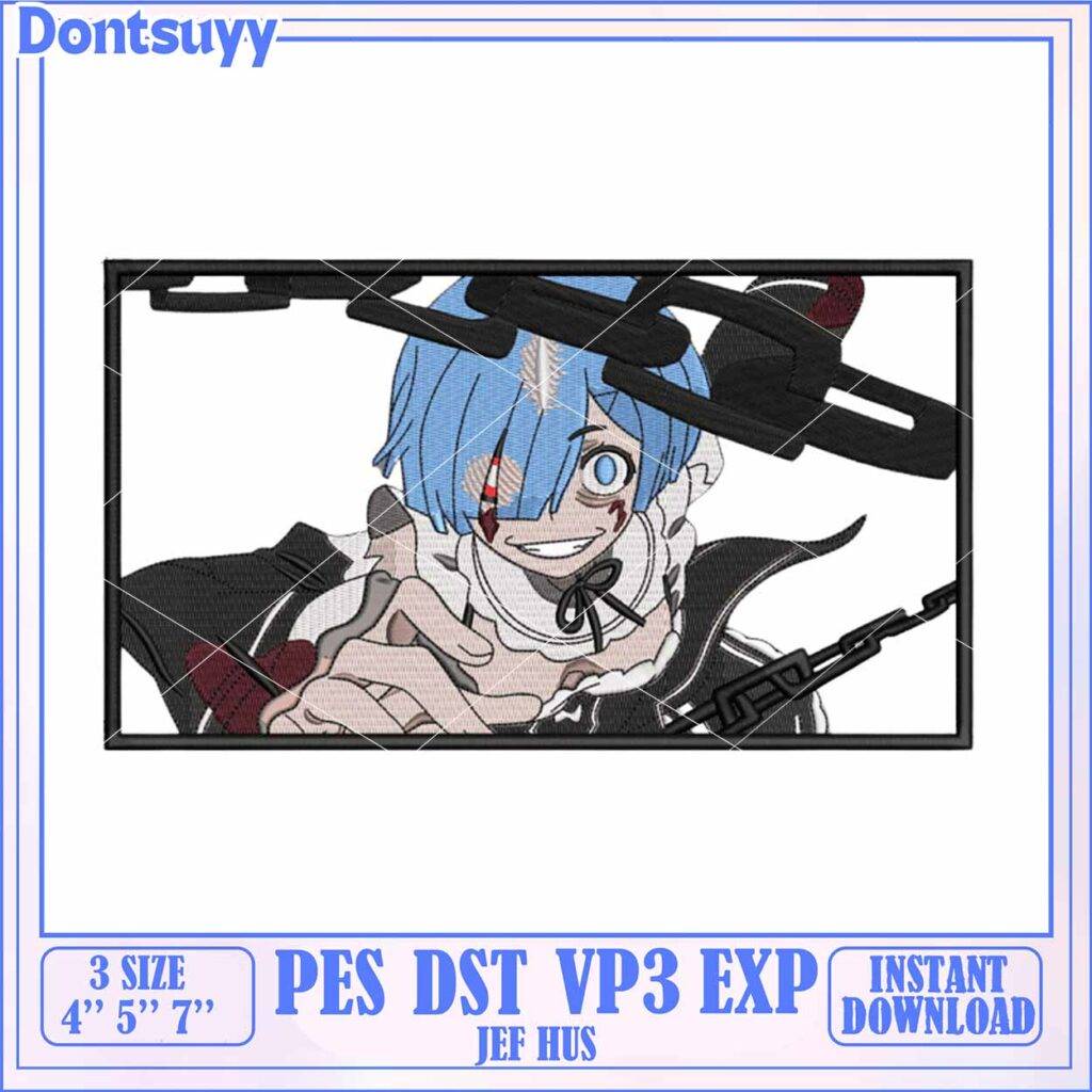 Anime Character Embroidery Pattern Instant Download PES Formats - High ...