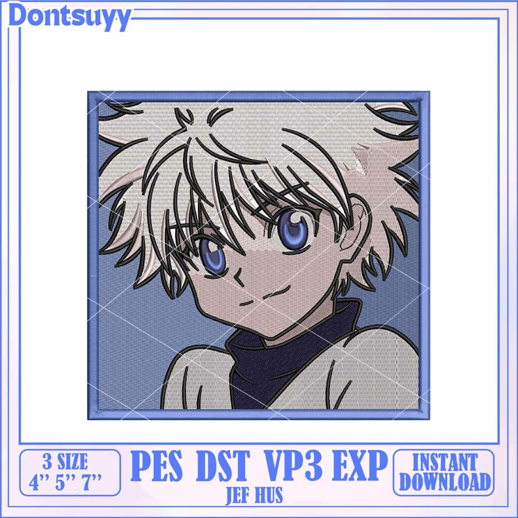 Anime Character Embroidery Pattern Download PES JEF Format - High ...