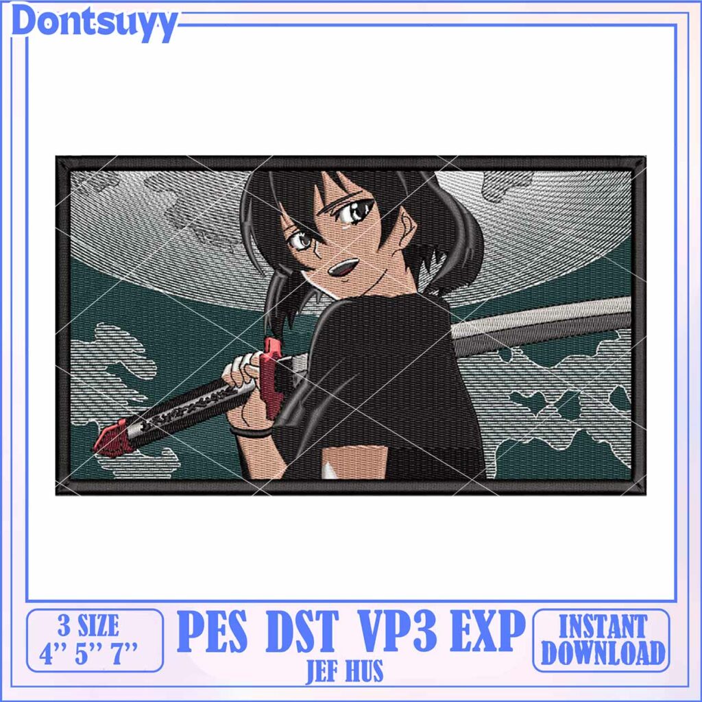 Anime Character Embroidery Design Instant Download Files Set - High ...