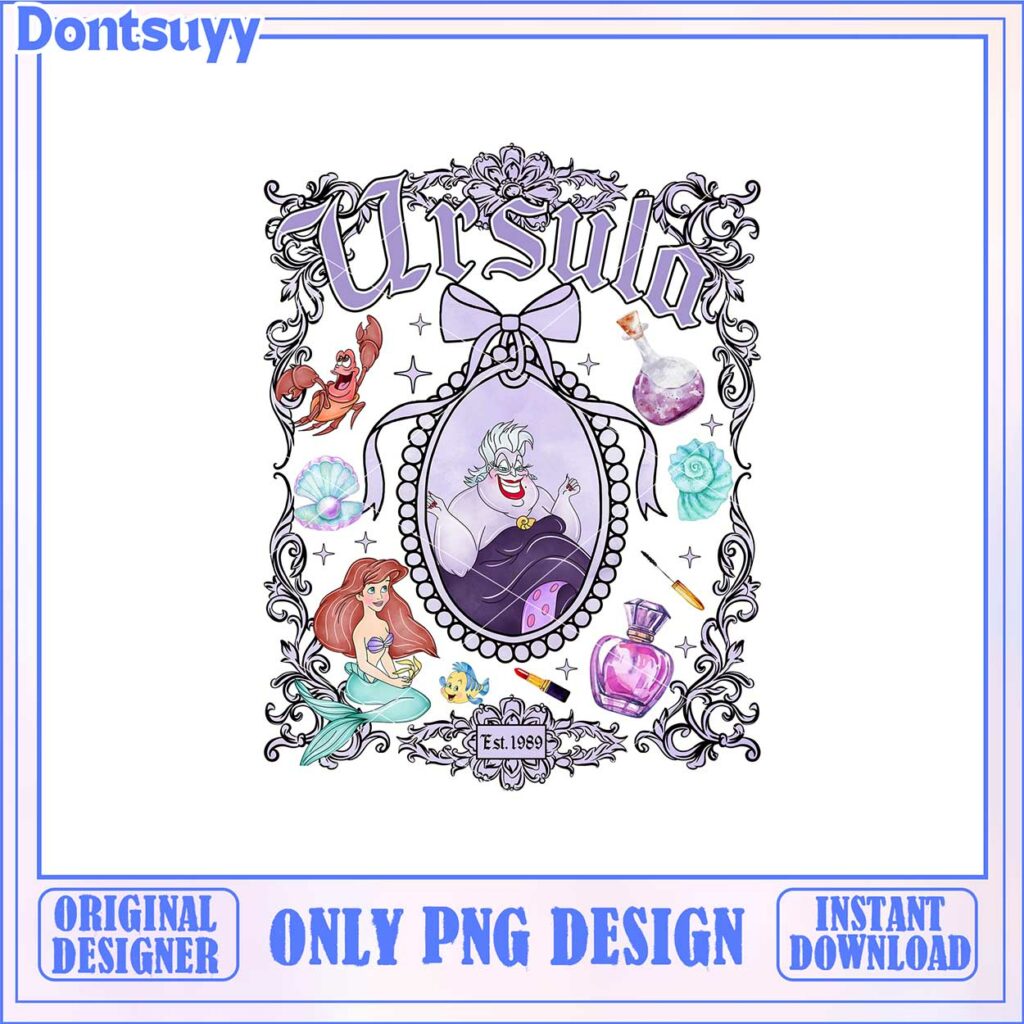 Ursula and Ariel Enchanted PNG Design Instant Download for Fans - High ...